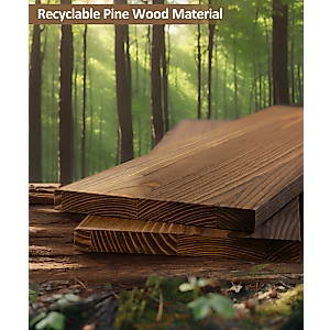 Afuly Wood Shelves for Wall, 24 Inch Rustic Floating Shelf with Wooden Brackets for Bedroom Living Room Kitchen, Wall Mounted Storage Shelving, Natural Solid Wood Home Decor