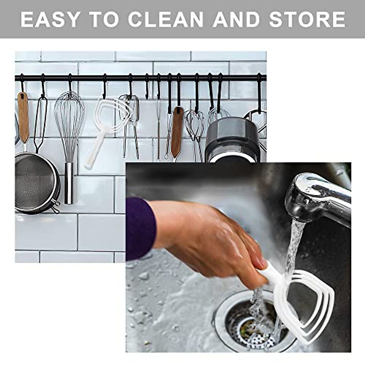 BOLEX Professional Bone Dust Scraper, Square Meat Scraper,White Poly Scraper Bone Dust Remover, Fish Scales Scraper for Kitchen Catering Kitchenware(2 pack)