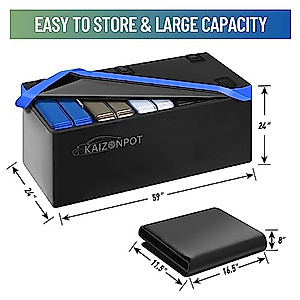 KAIZONPOT Cargo Carrier Bag 20 Cubic Feet Hitch Mount Cargo Carrier 100% Waterproof with Ratchet Straps Luggage Lock Storage Bag, Fits for All Vehicles with Cargo Basket 59"*24"*24"