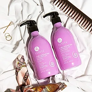 Luseta Curly Hair Shampoo and Conditioner Set and Biotin Hair Oil for Hair Growth