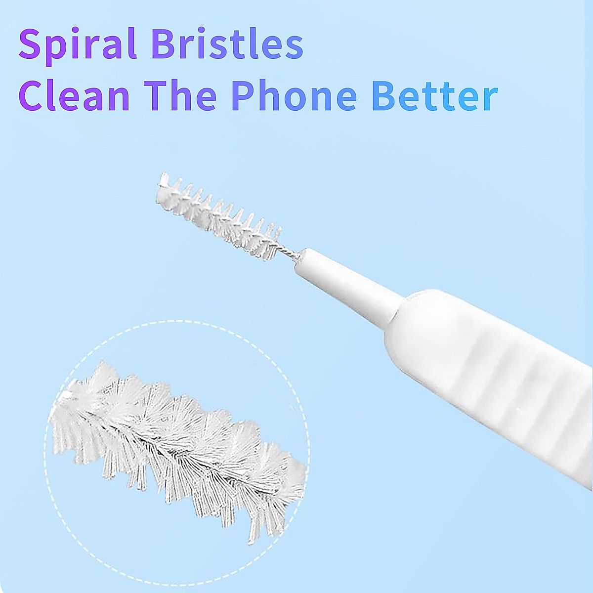 [10 Pieces] Loirtlluy Phone Mini Cleaning Brush Kit, Anti-Clogging Nylon Cleaner for Phone Speaker and Receiver, Multifunctional Cleaning Tool Compatible with Airpods, iPhone, Keyboard, Car Vent