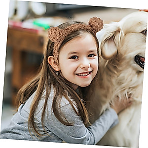 Ciieeo Bear Ears Headbands 6pcs Cute Bear Ears Headband Bear Ears Headbands Decorative Hair Hoops Bear Ears Headdress Headband Resin Hoops for Makeup Lovely Headdress