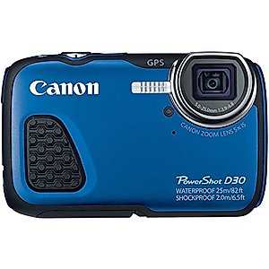 Canon PowerShot D30 Waterproof Digital Camera, Blue