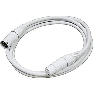 Audio2000'S E80106P2 Two-Pack 6-Feet XLR Female to XLR Male White-Color Balanced Audio/Recording/Microphone Cables