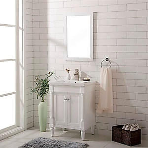 Legion Furniture Indoor Home Decorative Bathroom/Washroom/Kitchen 24" White Sink Vanity