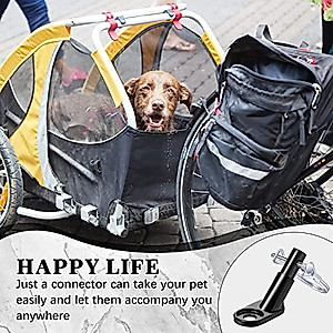 4 Pcs Bike Trailer Hitch Connector Cycling Adapter Accessories Metal Instep Bike Trailer Coupler for Bike Trailer Instep Bike Pets Kids Stroller