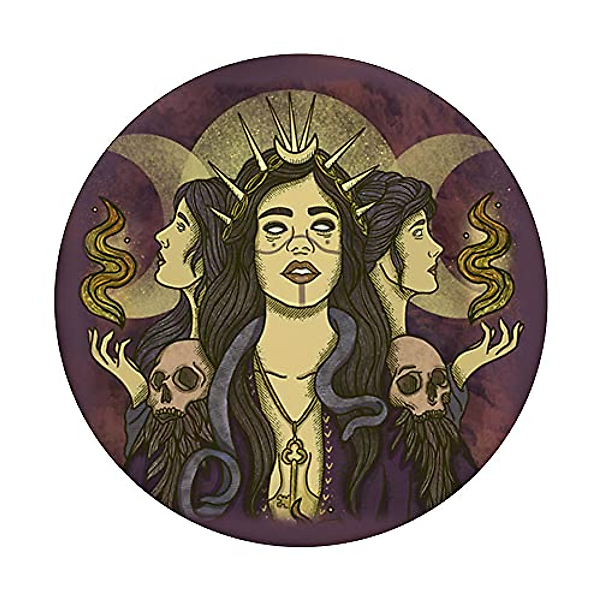 Cute Wicca Witchcraft Pagan Pop Grip Witches Goddess Design PopSockets Swappable PopGrip