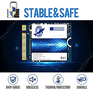 Dogfish SSD M.2 2230 NVMe PCIe 4.0 256GB 3D TLC NAND Gaming Internal Solid State Drive for Steam Deck PS5 Surface Pro Laptop Desktop (M.2 2230 NVMe 4.0, 256GB)