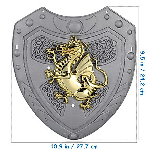 Toyvian Shield Toy Pirate Toy Boys Kids Toys Medieval Shield Toys for Kids Pretend Toys Kids Warrior Shield Party Decor Abs Silver Child Prom Decorate Kids Pirate Costume Kids Knight