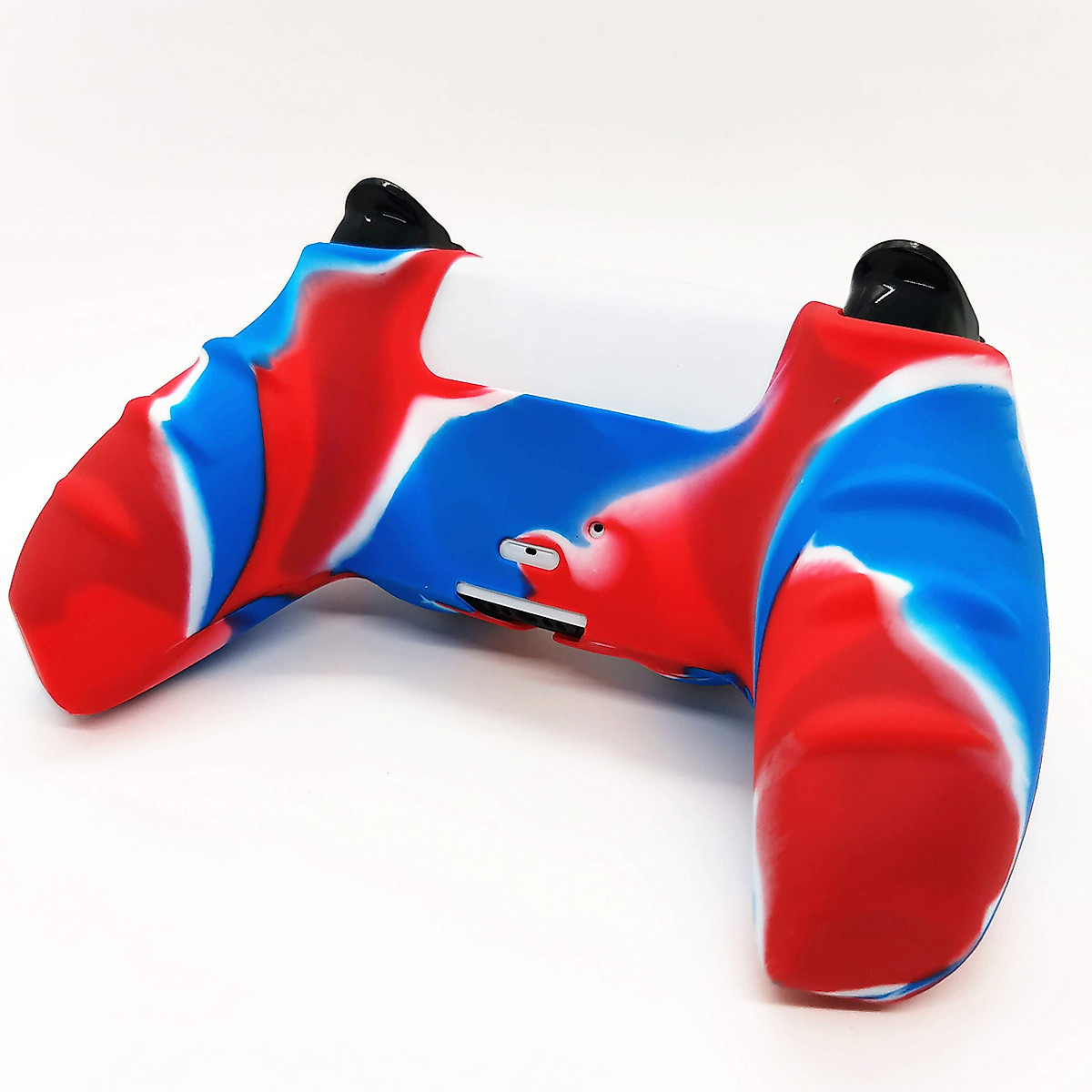 Silicone Skin for PS5 Dualsense Controller, 2pcs Durable Case Cover for Playstation 5 with 10pcs Thumb Joysticks Grips (4)