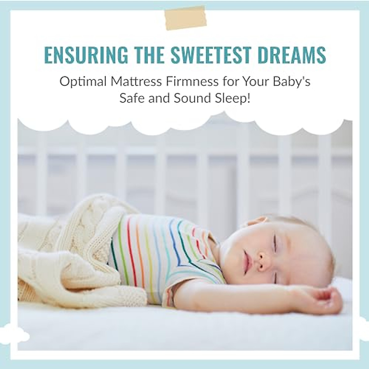 Dream On Me Baby Swan 5” Foam Crib & Toddler Bed Mattress in White I Mattress in Box I Greenguard Gold Certified I JPMA Certified