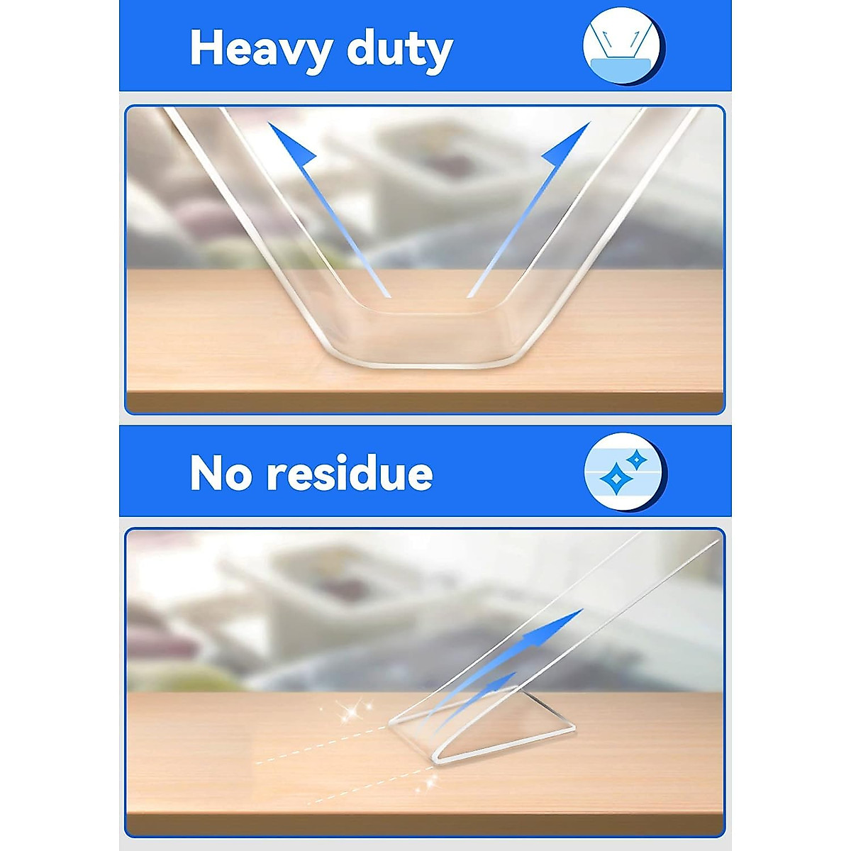 Lancord Double Sided Tape Heavy Duty (10FT), Clear Mounting Tape Strong Adhesive Strips Sticky Nano Tape, Multipurpose Removable Transparent Two Sided Poster Wall Tape (10FT x 1" x 0.07")