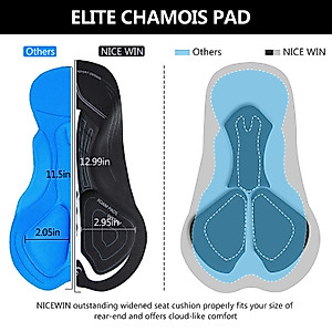 Men's Cycling Shorts Anti-Slip Leg 4D Padded Bike Shorts with 3-Pockets Breathable Biking Bicycle Motorcycle Half-Pants Red L