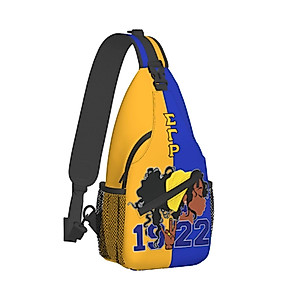 Sigma Gamma Sling Bag for Women Rho Sorority Gifts Lightweight Crossbody Daypack with Adjustable Chest Bag for Sports Travel, Hiking
