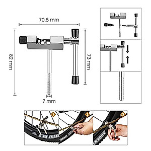 DUZFOREI 6 Pcs Bicycle Repair Tools Kit, Bike Cassette Removal Tool, Sprocket Removal Tools Sprocket Remover for Mountain Bike, Road Bike