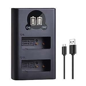 DMW-BLG10, Pickle Power 2 Pack 1280mAh Battery with LED Dual USB Charger for Panasonic Lumix DC-ZS80, DC-GX9, DC-LX100 II, DC-ZS200, DC-ZS70, DMC-GX80,GX85,DC-G100,DMC-ZS60 Cameras.