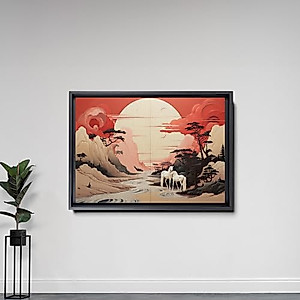 Majestic Black Stallion Galloping In The Clouds, Black Horse On Salt Flats, Canvas Print, Black Horse Print, Black Horse Wall Art