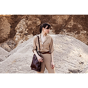 Time Resistance Leather Backpack Convertible to Shoulder Bag Full Grain Real Leather Travel Satchel Rucksack