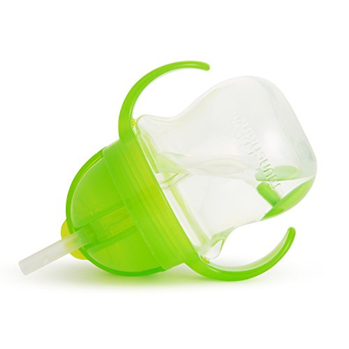 Munchkin® Any Angle™ Weighted Straw Trainer Cup with Click Lock™ Lid, 7 Ounce, 2 Pack, Blue/Green