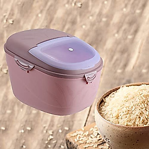 XBWEI Airtight Rice Storage Container Grain Dry Fruits Flour Dispenser Bin Sealed Can with Wheels