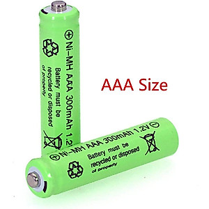 FULIN 12 Packs 1.2V AAA 300mAh Ni-MH Rechargeable Batteries for Solar Lights (AAA Size)