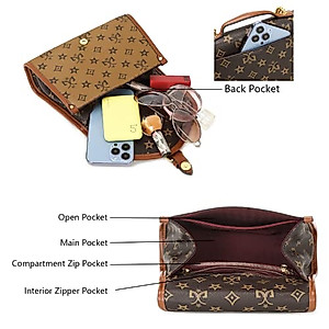Top Handle Satchel for Women Designer Crossbody Bags Trendy Messenger Bag Classic Clutch Handbag for Ladies