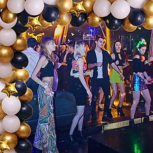 Navy Blue Balloon Garland Kit - 100pcs Blue and White Balloons with Gold and Star Foil Balloons - Perfect for Blue Parties and Celebrations