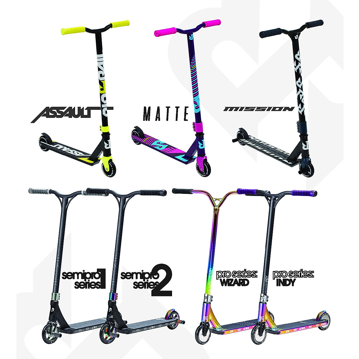 Riprail Assault Stunt Scooter Finished in Black/Red with Alloy Deck and ABEC-7 Bearings