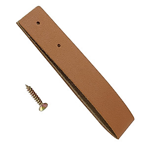 Rierdge Leather Wall Hooks, 4 Pcs Brown Wall Mounted Leather Straps Hanger, Leather Strap Towel Hook Shelf Holder for Kitchen Bathroom Bedroom