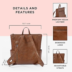 Freshly Picked Mini Minimal Diaper Bag Backpack, Amber