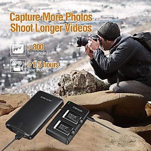 ENEGON NB-13L Replacement Lithium Battery Pack(2 Packs) and Dual USB Charger for Canon PowerShot G5X,G7X, G7X Mark II,III,SX720 HS, SX730 HS, SX740 HS, SX620 HS, G1X Mark III,G9X, G9X Mark II Cameras