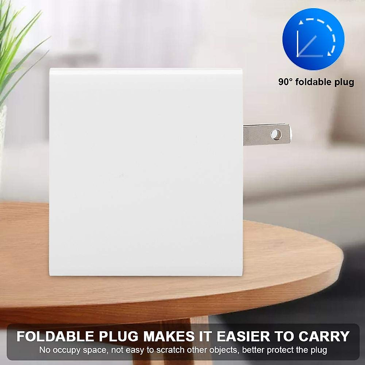 【𝐂𝐡𝐫𝐢𝐬𝐭𝐦𝐚𝐬 𝐆𝐢𝐟𝐭】 18W Charger, High Temperature Resistance 4 Port Charger, Durable PD Dual Chip Built-in Intelligent Chip for Traveling Outdoor Business(U.S. regulations)