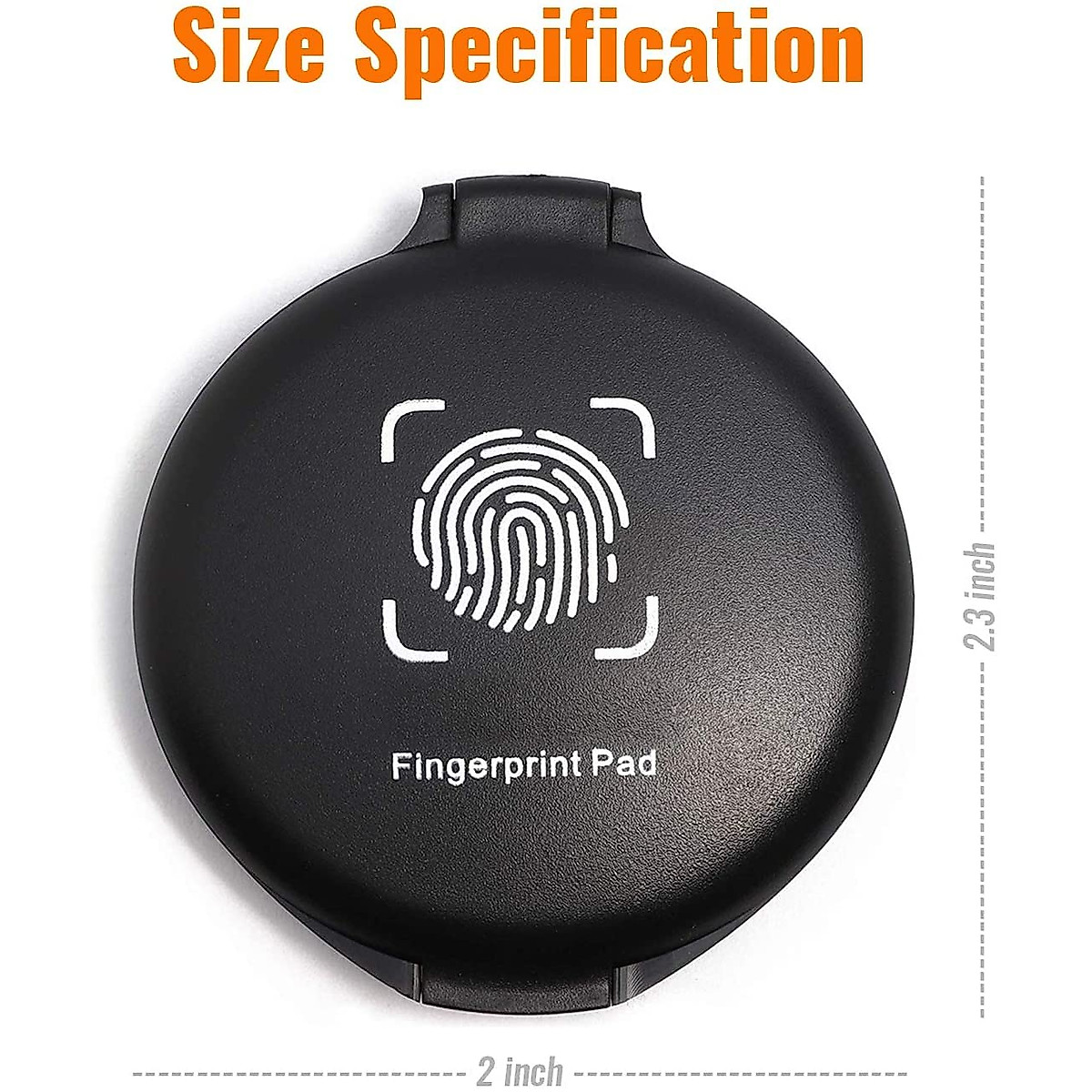 Fingerprint Ink Pad (Pack of 2) - Thumbprint Ink Pad for Notary Supplies Identification Security ID Fingerprint Cards Law Enforcement Fingerprint kit Black Ink pad Stamp pad huella dactilar
