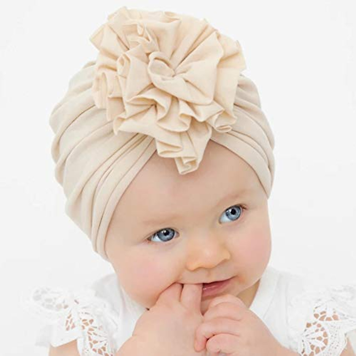 Happy Cherry 6 Pcs Baby Turban Knot Hats Newborn Infant Toddler Hospital Hat Cotton Head Wrap