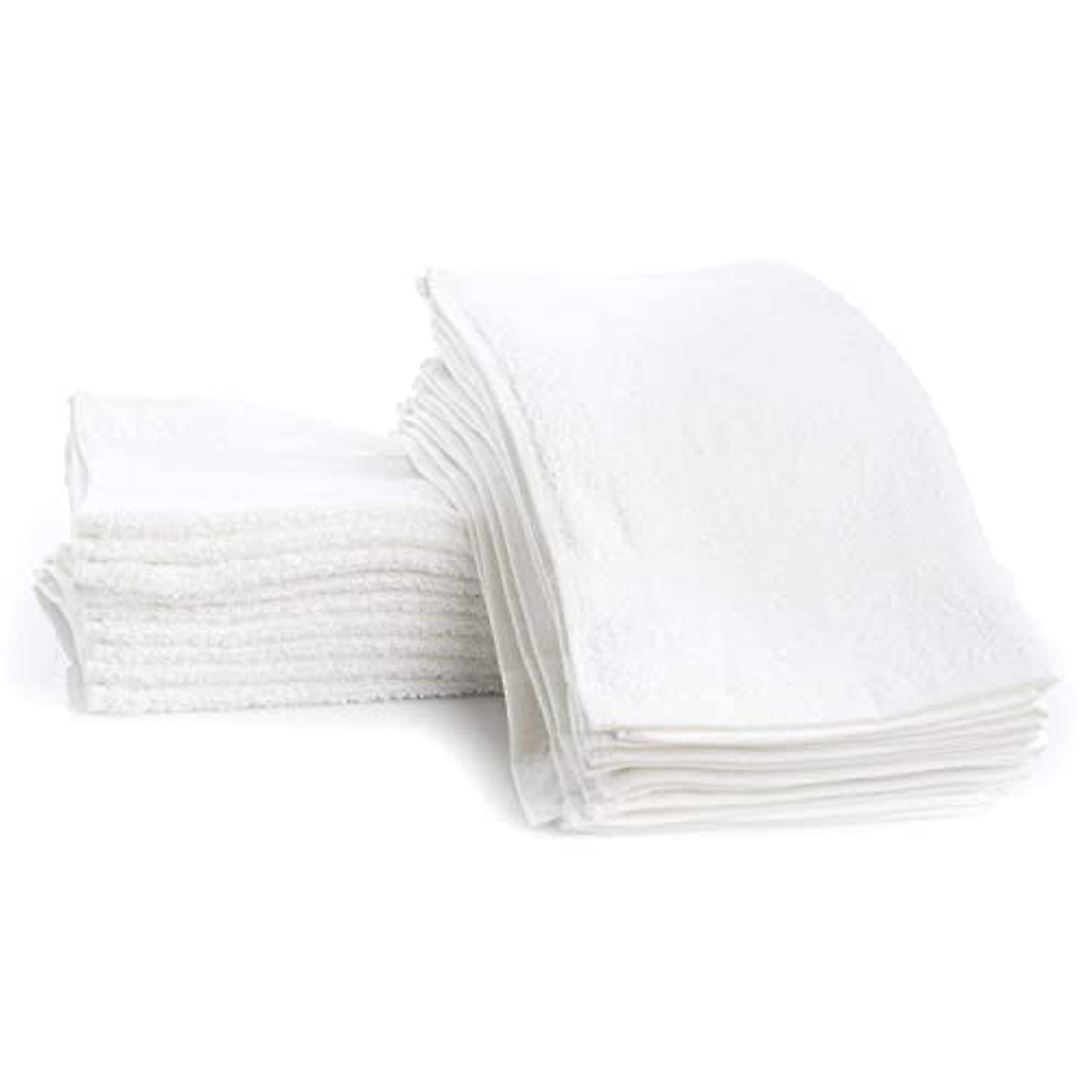 Simpli-Magic 79428 Cotton Washcloths, Pack of 100, 12” x 12”, White