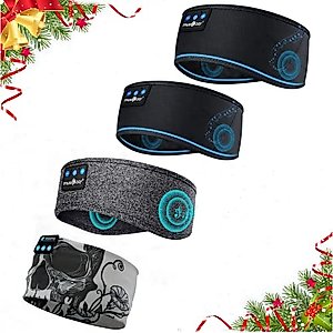 MUSICOZY Sleep Headphones Bluetooth Headband, Sleep Mask With Bluetooth Sleep Headphones, Sports Sleeping Headphones Sleep Earbuds with Ultra-Thin HD Stereo Speakers Perfect for Insomnia Workout, Jogg