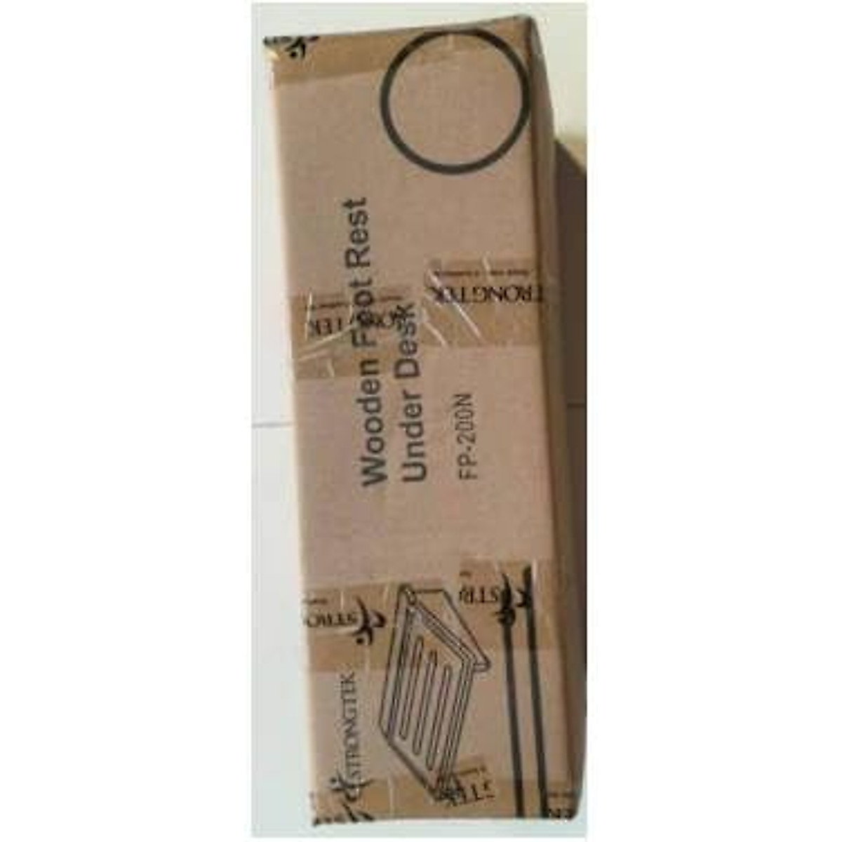 StrongTek Under Desk Footrest, Slanted Non-Slip Wooden Step Stool for Home and Office Chairs, Portable Ergonomic Posture Support for PC Gaming or Work Standing Desks