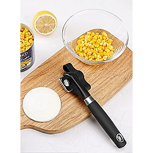 Safe Cut Can Opener US Stock, Smooth Edge Comfortable Grip Safety Can Openers, Cut Stainless Steel Ergonomic Can Opener, Manual Can Opener for Kitchen & Restaurant