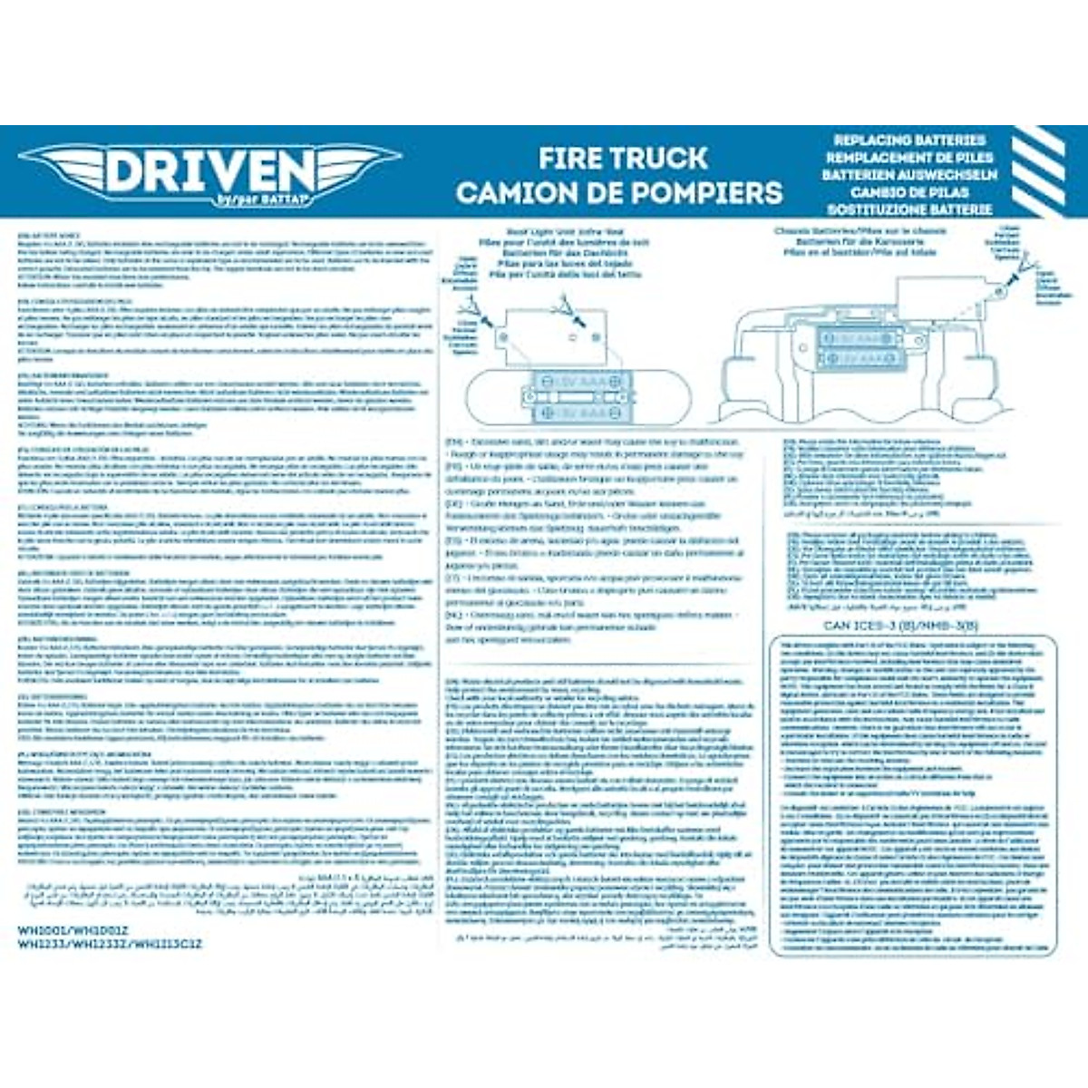 Driven by Battat – Large Toy Fire Truck for Kids – Toy Rescue Vehicle – Red Emergency Toy Truck – Lights & Sounds – 3 Years + – Standard Fire Truck