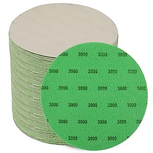 6 Inch 3000 Grit Sanding Disc, GOH DODD 25 Pieces Wet Dry Sandpaper Hook and Loop Sanding Pads for Random Orbital Sander, Automotive, Woodworking, Metal Polishing and Sanding