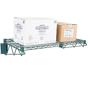 Commercial Epoxy Green Wire Shelving Wall Shelf 14 x 48 - NSF