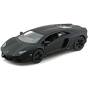 Lamborghini Matt Black Aventador LP 700-4 1:38 5" Pull Back Diecast Car