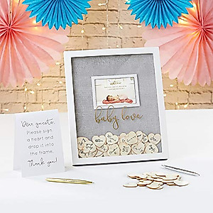Kate Aspen Baby Shower Guest Book Frame Guestbook Alternative, One Size, Gold