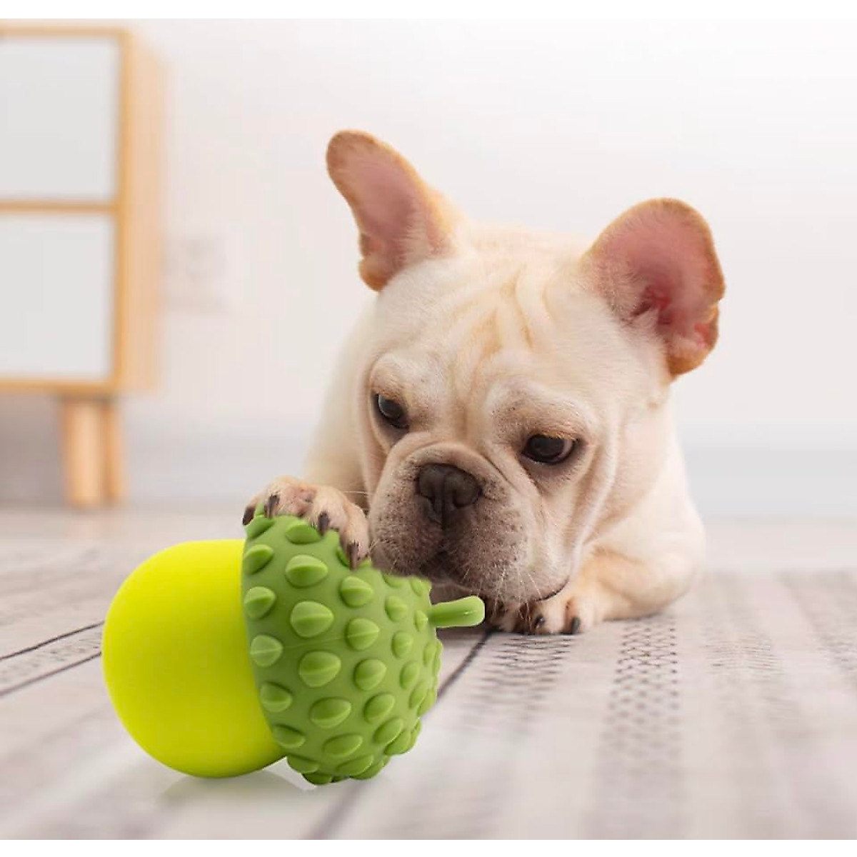 PiPiCat Dog Treat Dispenser Toy Dog Puzzle Toys Interactive Treat Enrichment Dog Toy Stimulating Toys Acorn Shaped with Leakage Holes