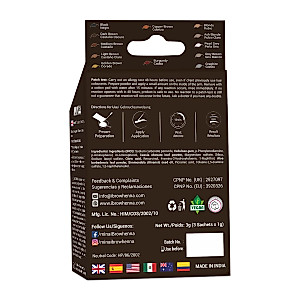 MinaiBrow Instant Hair Dye Kit Dark Brown | Natural Spot Coloring Tinting Powder with Duo Angled Brush, Water & Smudge Proof | 100% Grey Coverage Upto 30 Applications