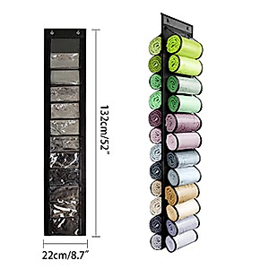 CHBC Legging Storage Bag Storage Hanger Can Holds 24 Leggings or Shirts Jeans Compartment Storage Hanger, Foldable Leggings Organizer Clothes Portable Closets Roll Holder