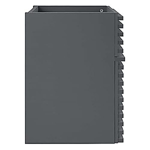 Modway Render 18" Wall-Mount Bathroom Vanity in Gray-Sink Basin Not Included, 18 Inch