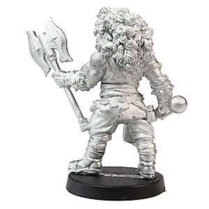 Stonehaven Miniatures Female Orc Cleric Miniature Figure, 44mm - 100% Pewter Metal - Includes Slotted Creator Base - for 28mm Scale Table Top War Games - Designed & Made in USA