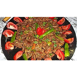 Wooden Handles Big Size 22 '' 55 cm Discada Barbecue Disk Saj Tawa Plow Disc Grill Cooker Griddle Stand Saj Bread Roti Pan Tortilla Maker Warmer Cowboy Camping Hiking Outdoor Wok Cooker BBQ