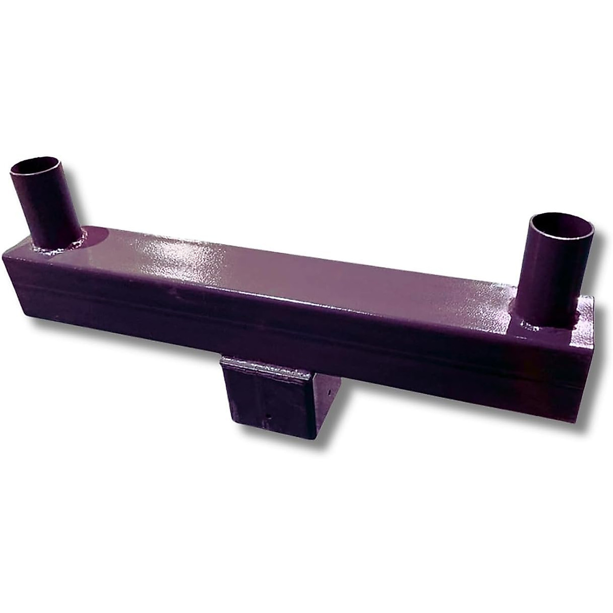 Bullhorn with 2 Tenons, Square Base Bullhorn Tenon Adapter for 2 Lights, Top Mount Bracket for 2 3/8" Slip Fitter Mount Parking Lot Street Light (Square Base - 2 Pack)